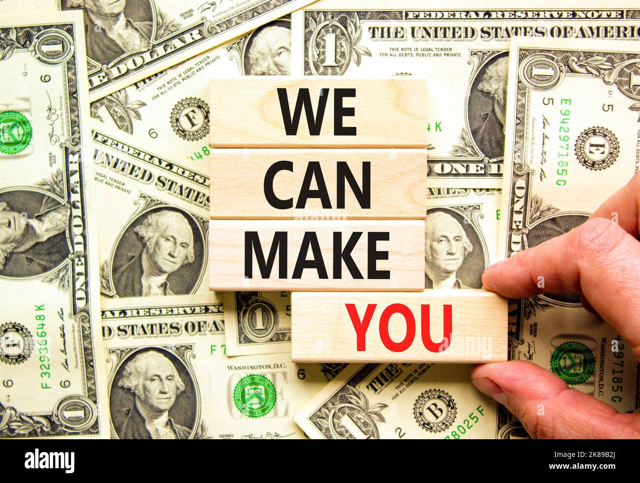 Support and we can make you symbol. Concept words We can make you on ...