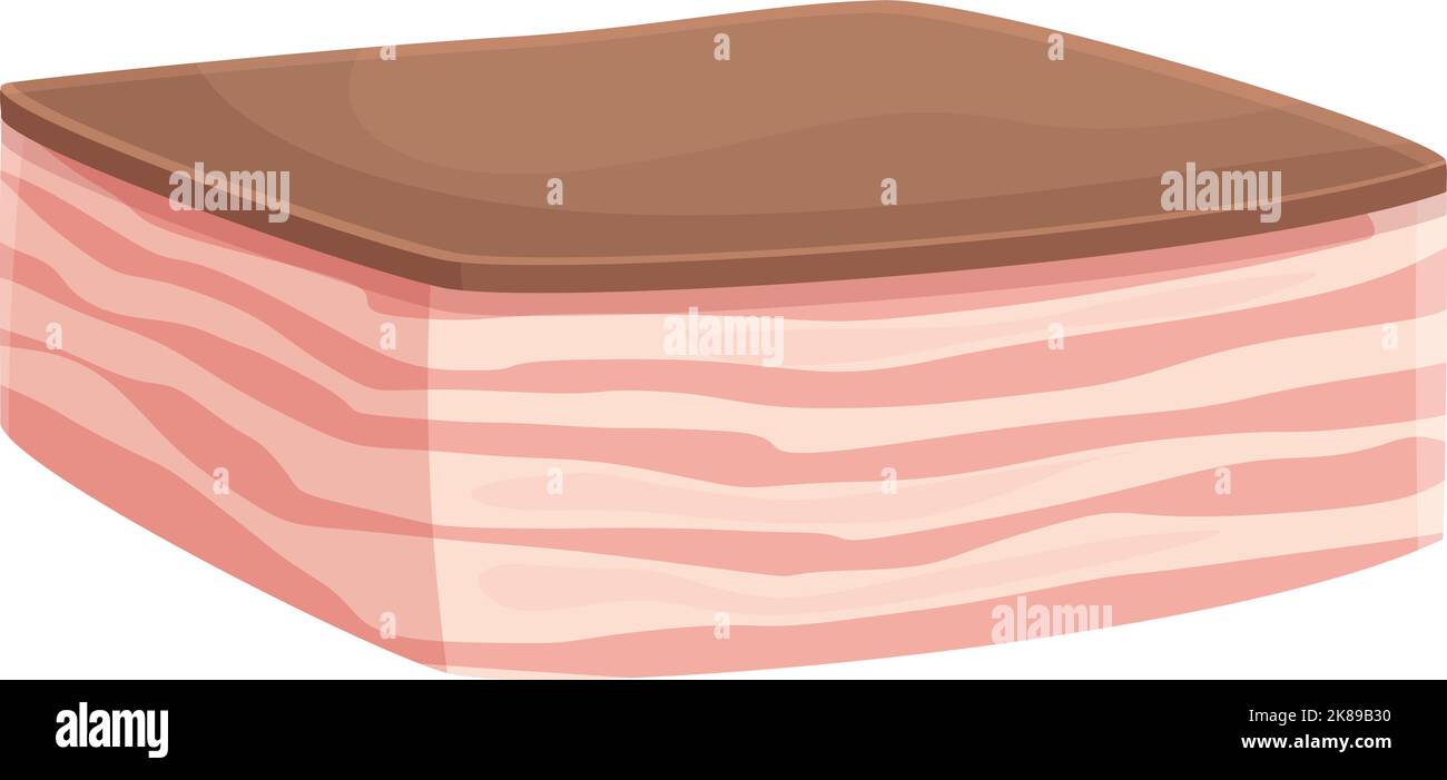 Raw lard icon cartoon vector. Pork meat. Steak bone Stock Vector Image ...