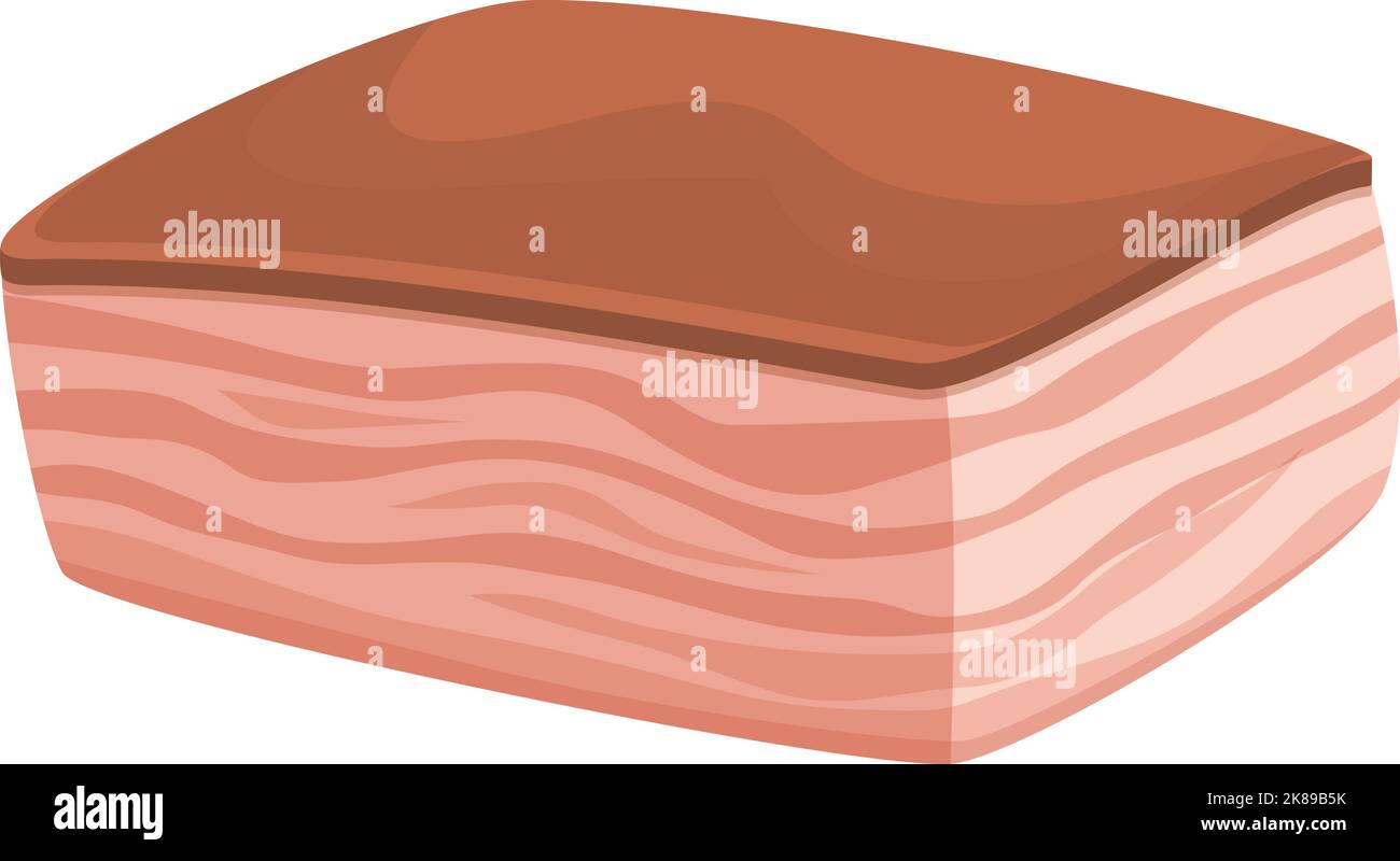 Fat lard icon cartoon vector. Steak bone. Ham steak Stock Vector Image ...