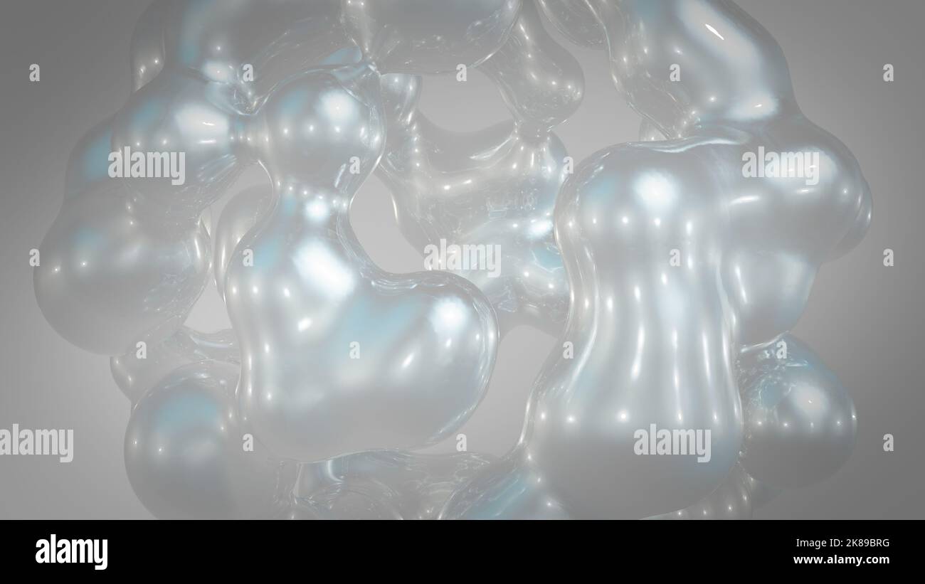 3D rendering abstract artistic surreal object based on metabolic ...