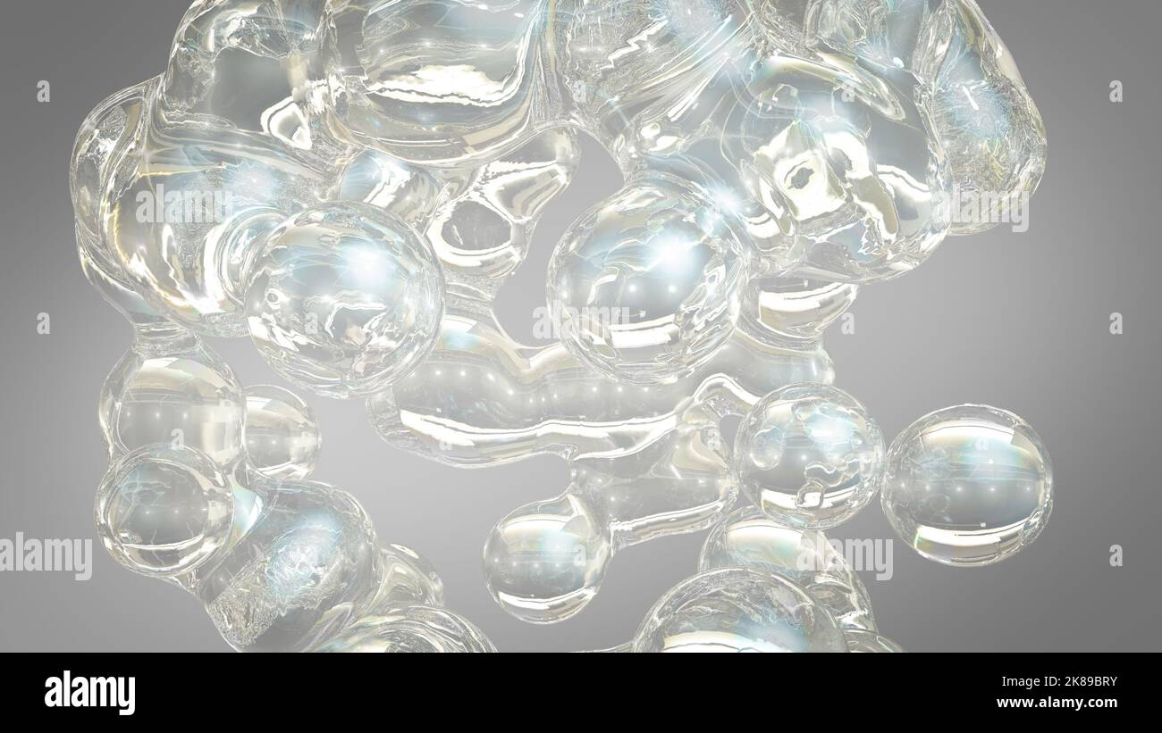 3D rendering abstract artistic surreal object based on metabolic ...