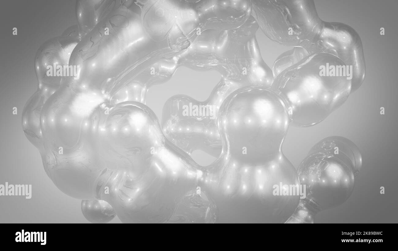 3D rendering abstract artistic surreal object based on metabolic ...