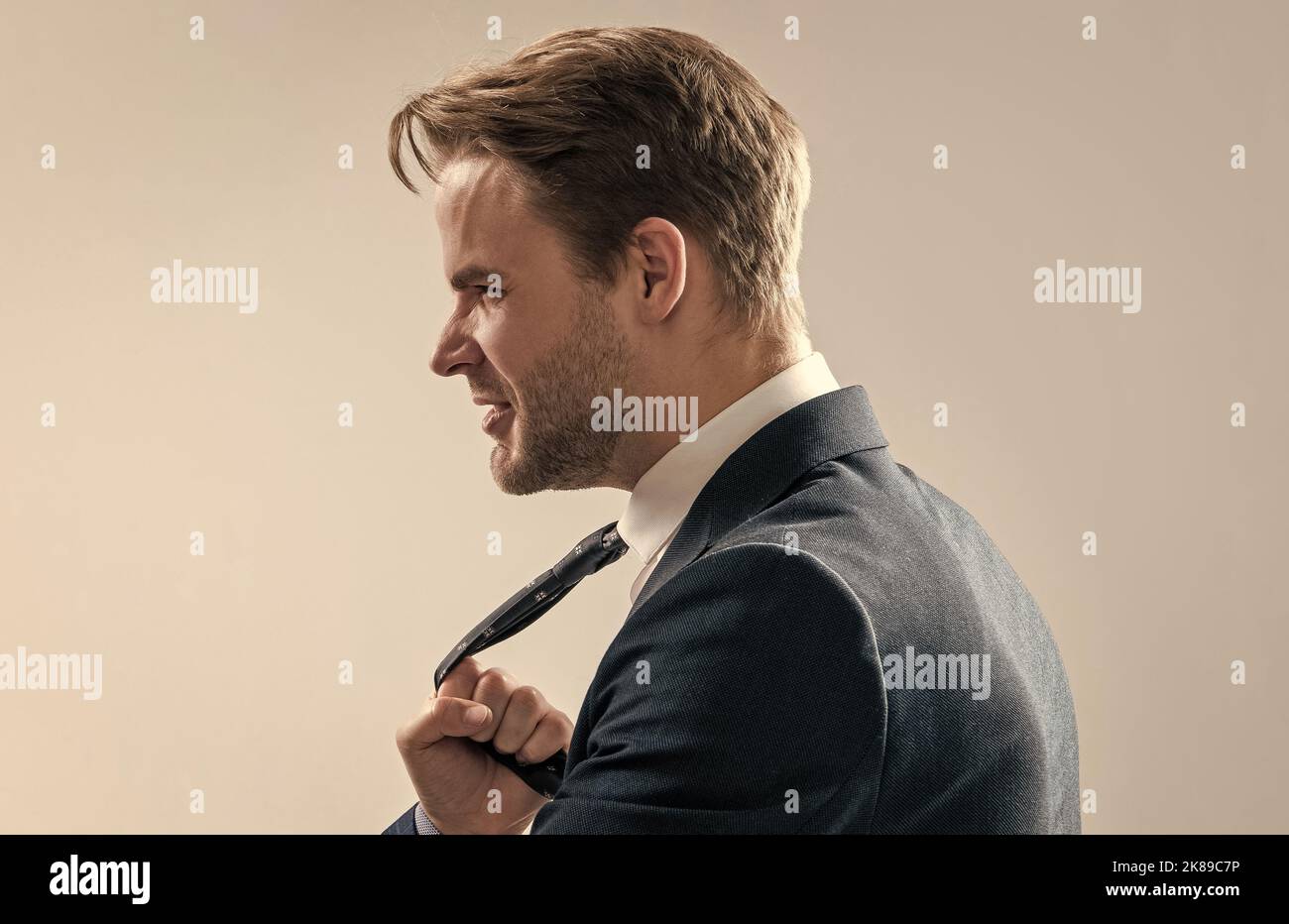 Fight at workplace. Manager being pulled by necktie. Physical fight ...