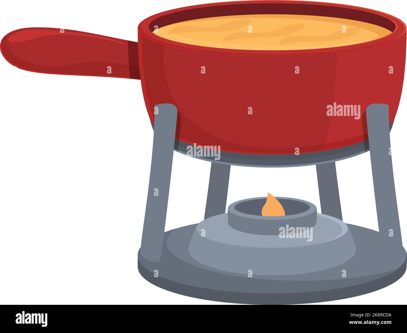 Cheese fondue icon cartoon vector. Food sauce. French dish Stock Vector ...
