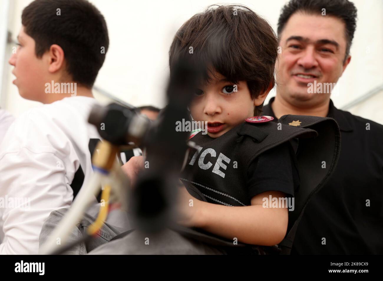 Tehran, Tehran, Iran. 20th Oct, 2022. Iranian visitors practice ...