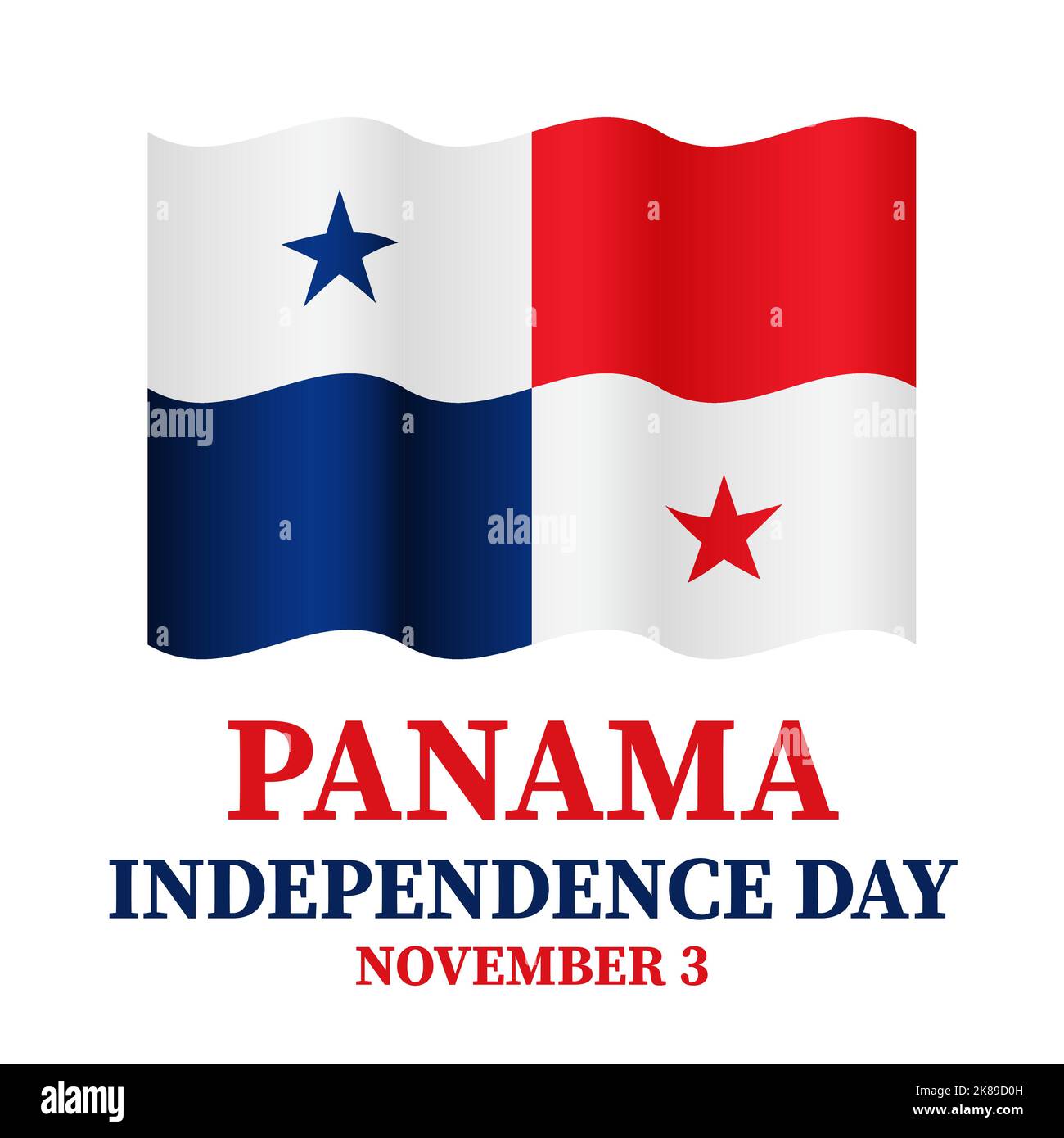 Panama Independence Day typography poster. National holiday celebrated ...