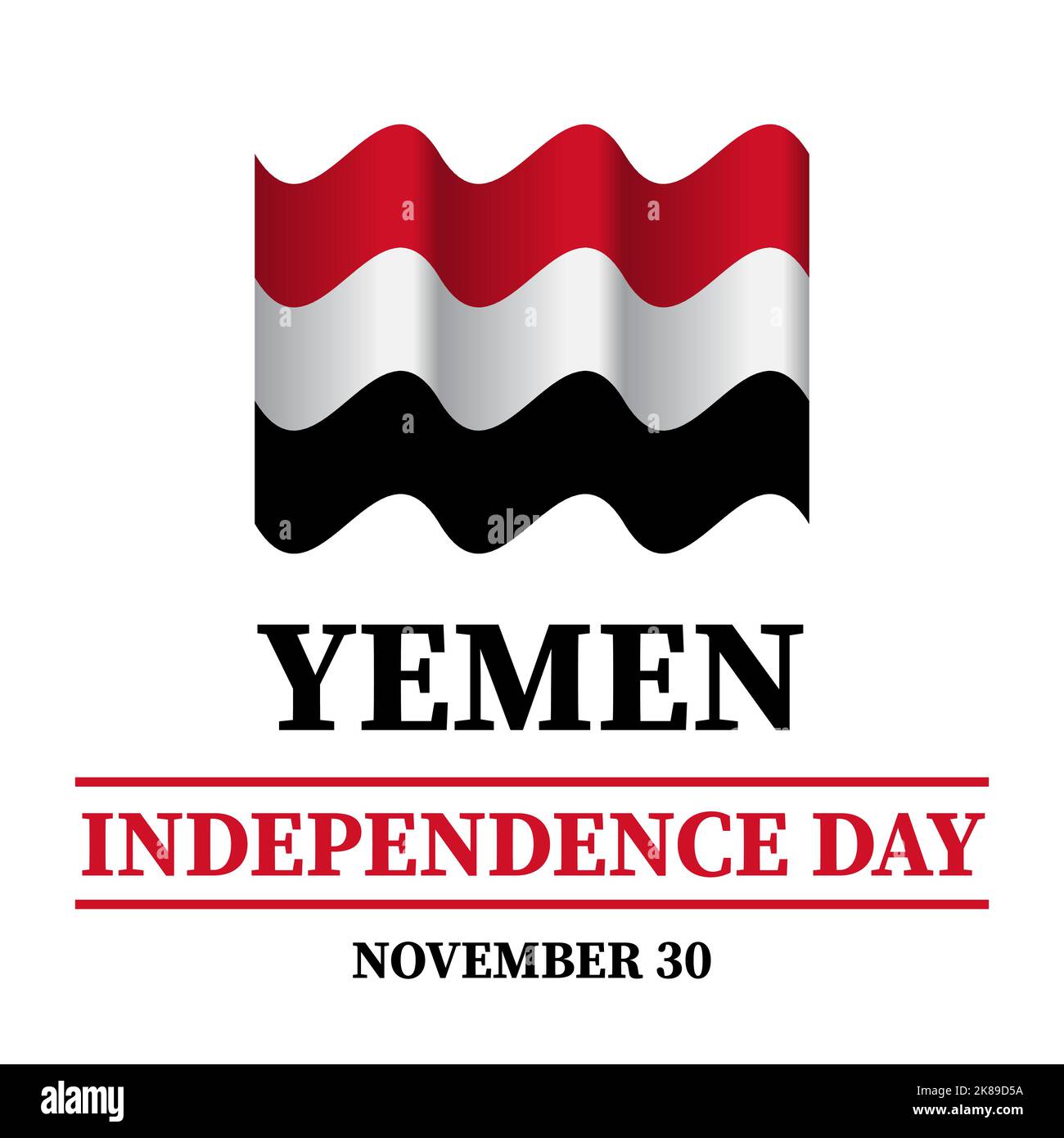 Yemen Independence Day typography poster. National holiday on November ...