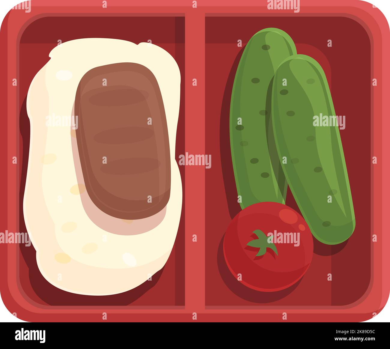 Vegetables lunch icon cartoon vector. Meal snack. Kid bag Stock Vector ...