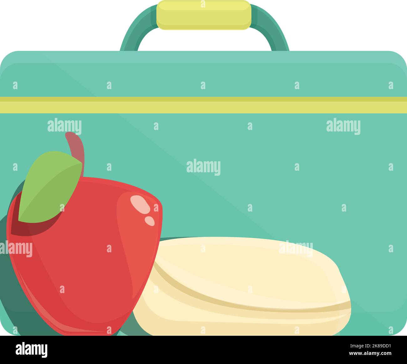 Lunch box icon cartoon vector. Kid food. School snack Stock Vector ...