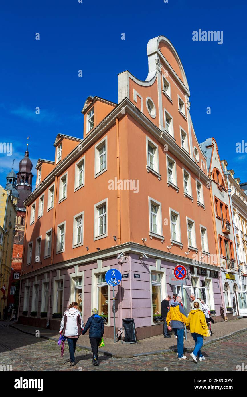 Tirgonu Iela Street, Old Town Riga, Latvia, Europe Stock Photo - Alamy