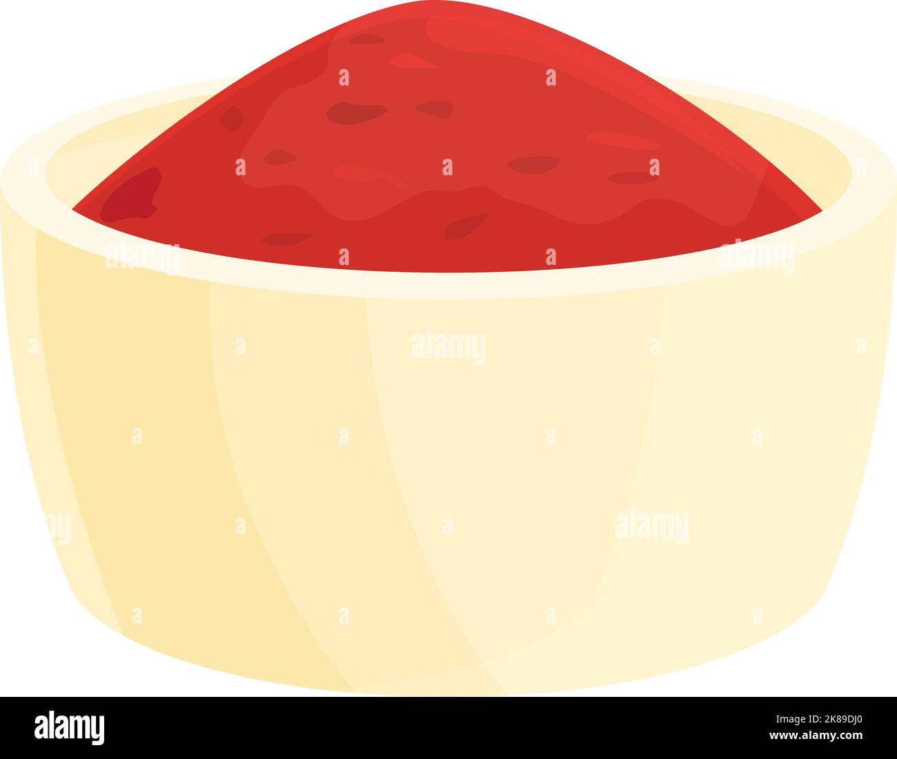 Red pepper powder icon cartoon vector. Spice food. Tumeric spice Stock ...