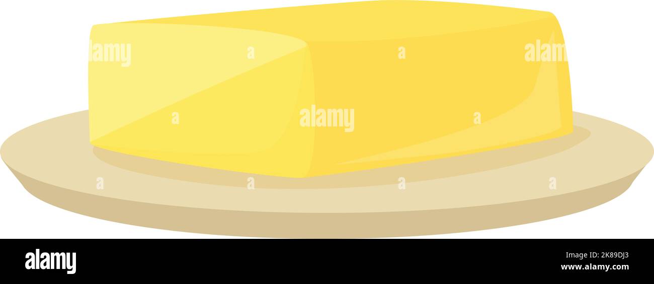 Butter icon cartoon vector. Milk block. Slice dairy Stock Vector Image ...