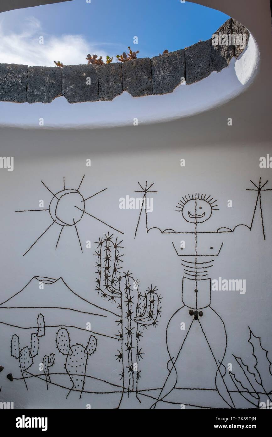 Man toilette, in Cactus garden, creation of artist Cesar Manrique ...