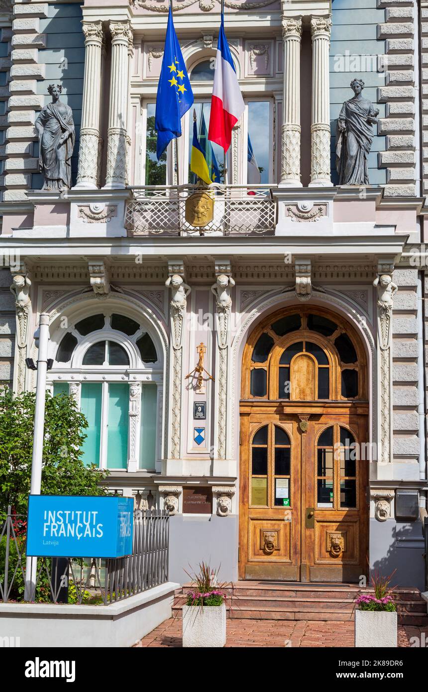 French Embassy, Riga, Latvia, Europe Stock Photo - Alamy