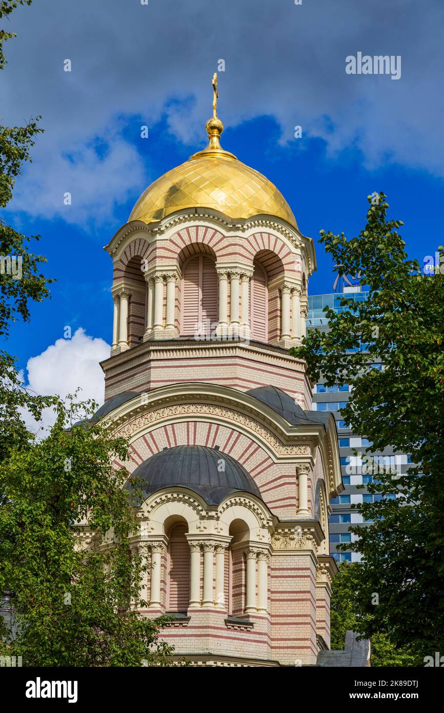 Nativity of Christ Orthodox Cathedral, Riga, Latvia, Europe Stock Photo ...