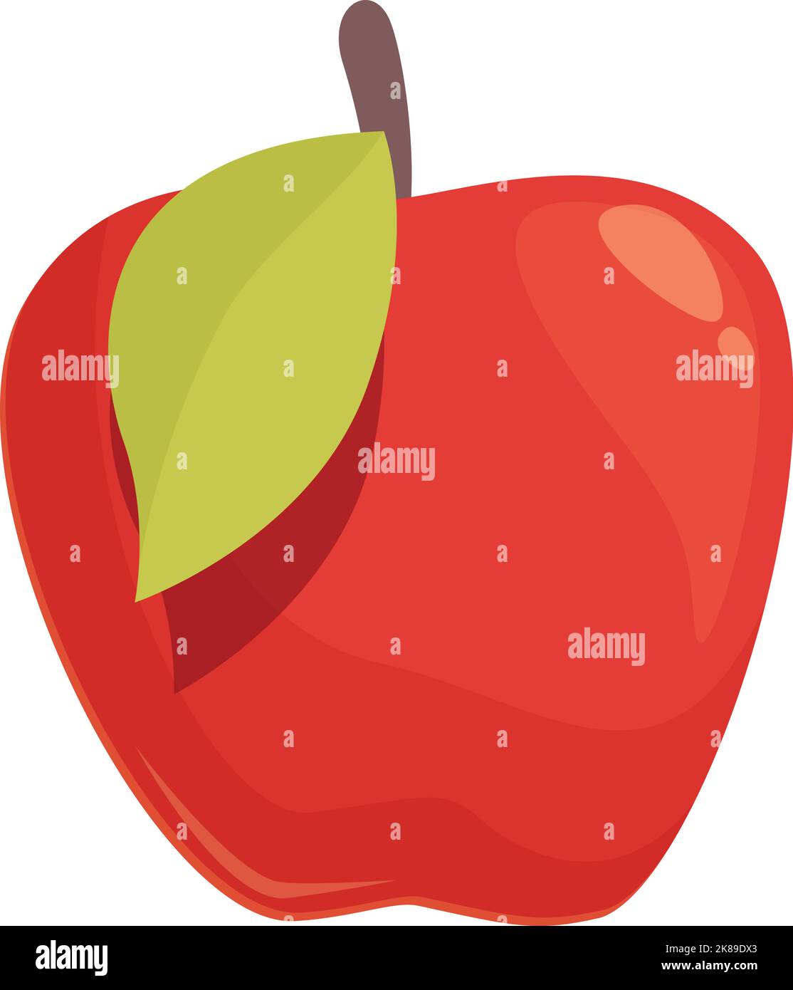 Red apple icon cartoon vector. Art leaf. Fruit fresh Stock Vector Image ...