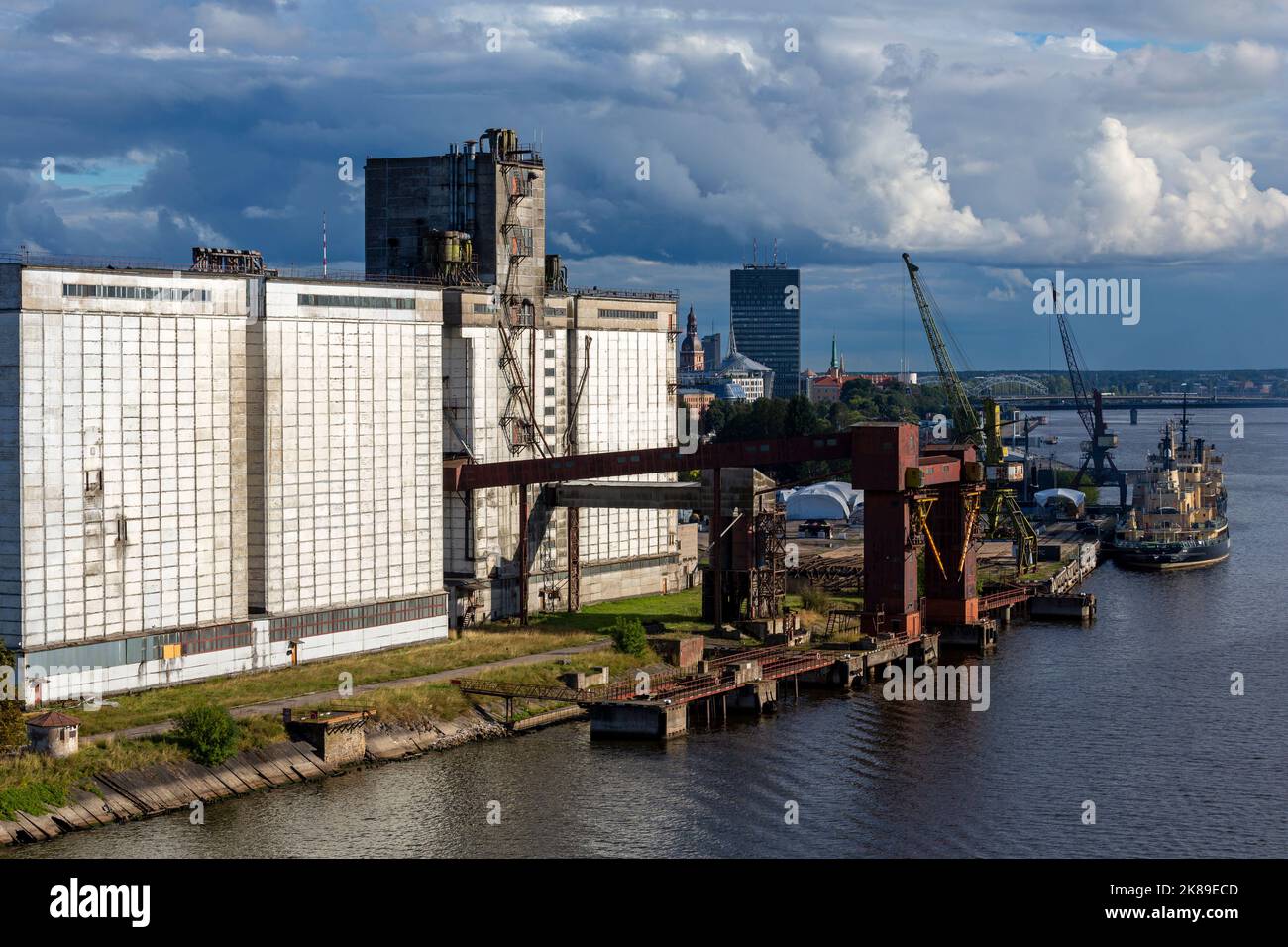 Abandoned port buildings, Riga, Latvia, Europe Stock Photo - Alamy