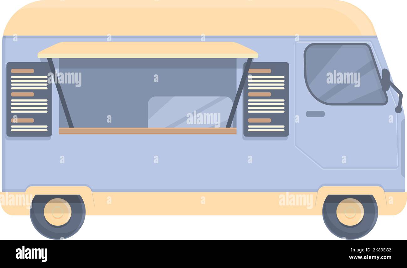 Coffee van icon cartoon vector. Street food. Truck festival Stock ...