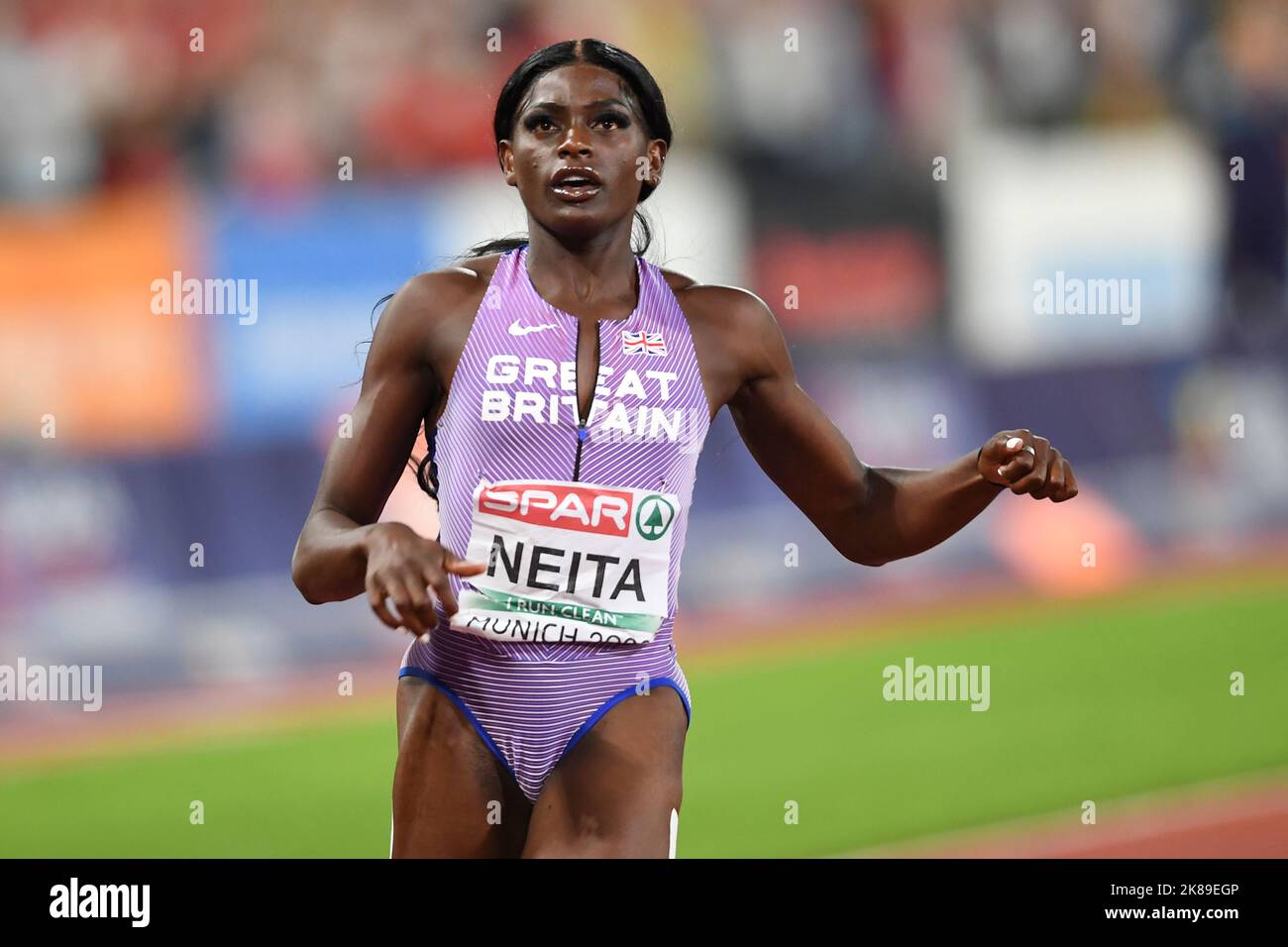 Daryll Neita (Bronze, Great Britain). 100m Women final. European ...