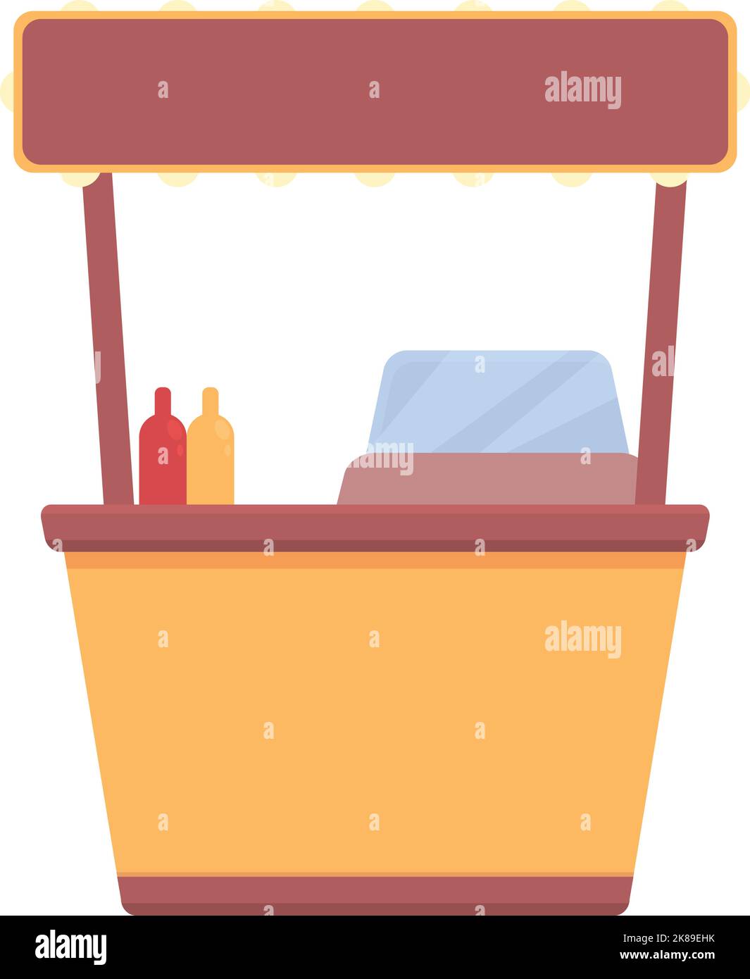 Hot dog street cart icon cartoon vector. Food festival. Shop coffee ...