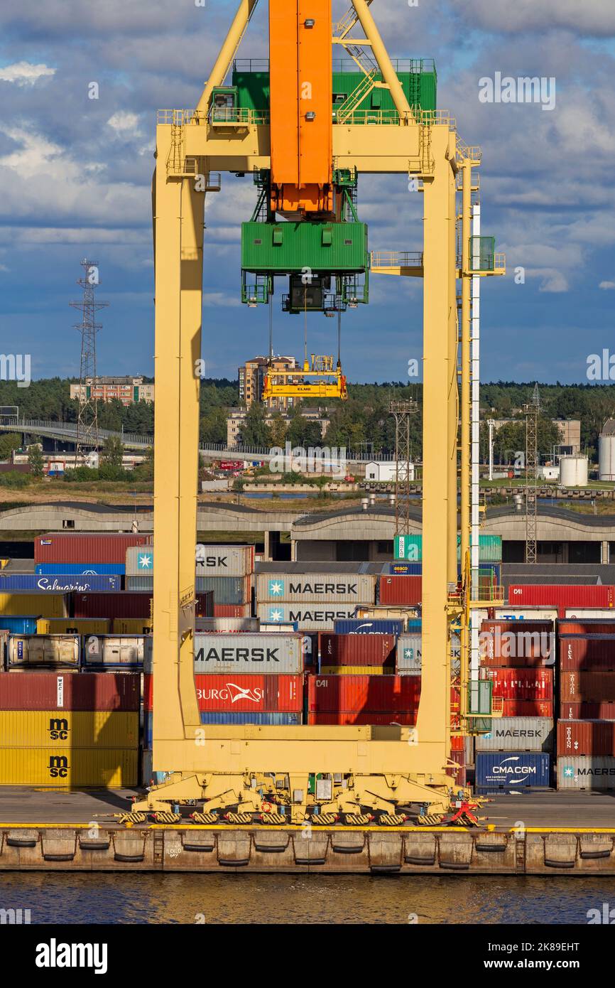 Baltic Container Terminal, Riga, Latvia, Europe Stock Photo - Alamy