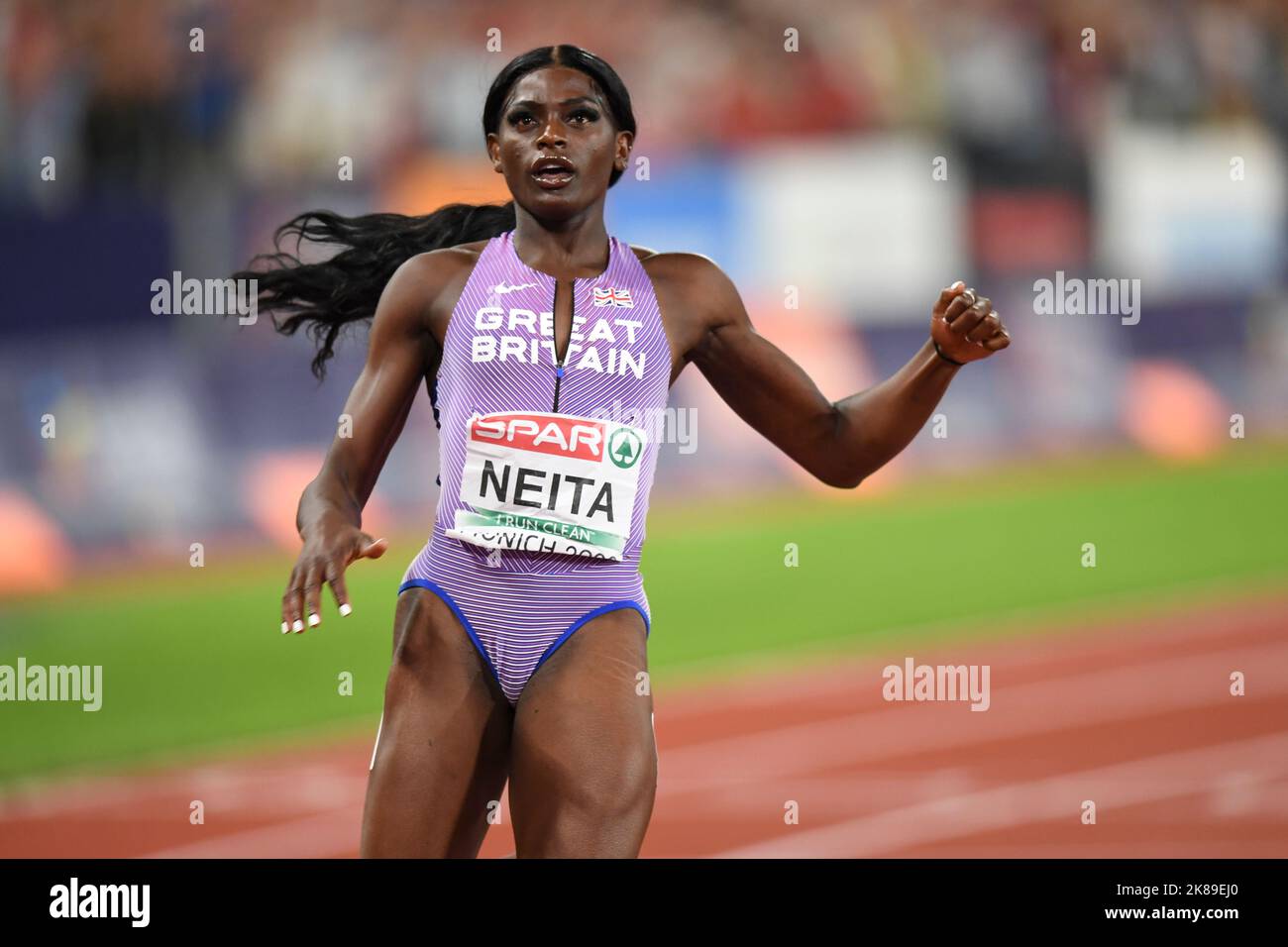Daryll Neita (Bronze, Great Britain). 100m Women final. European ...