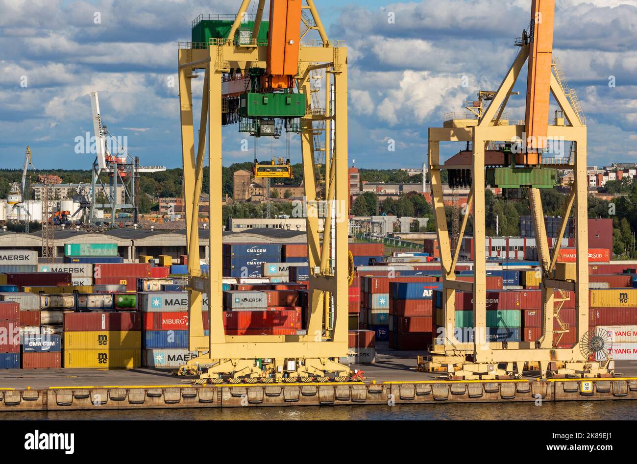 Baltic Container Terminal, Riga, Latvia, Europe Stock Photo - Alamy