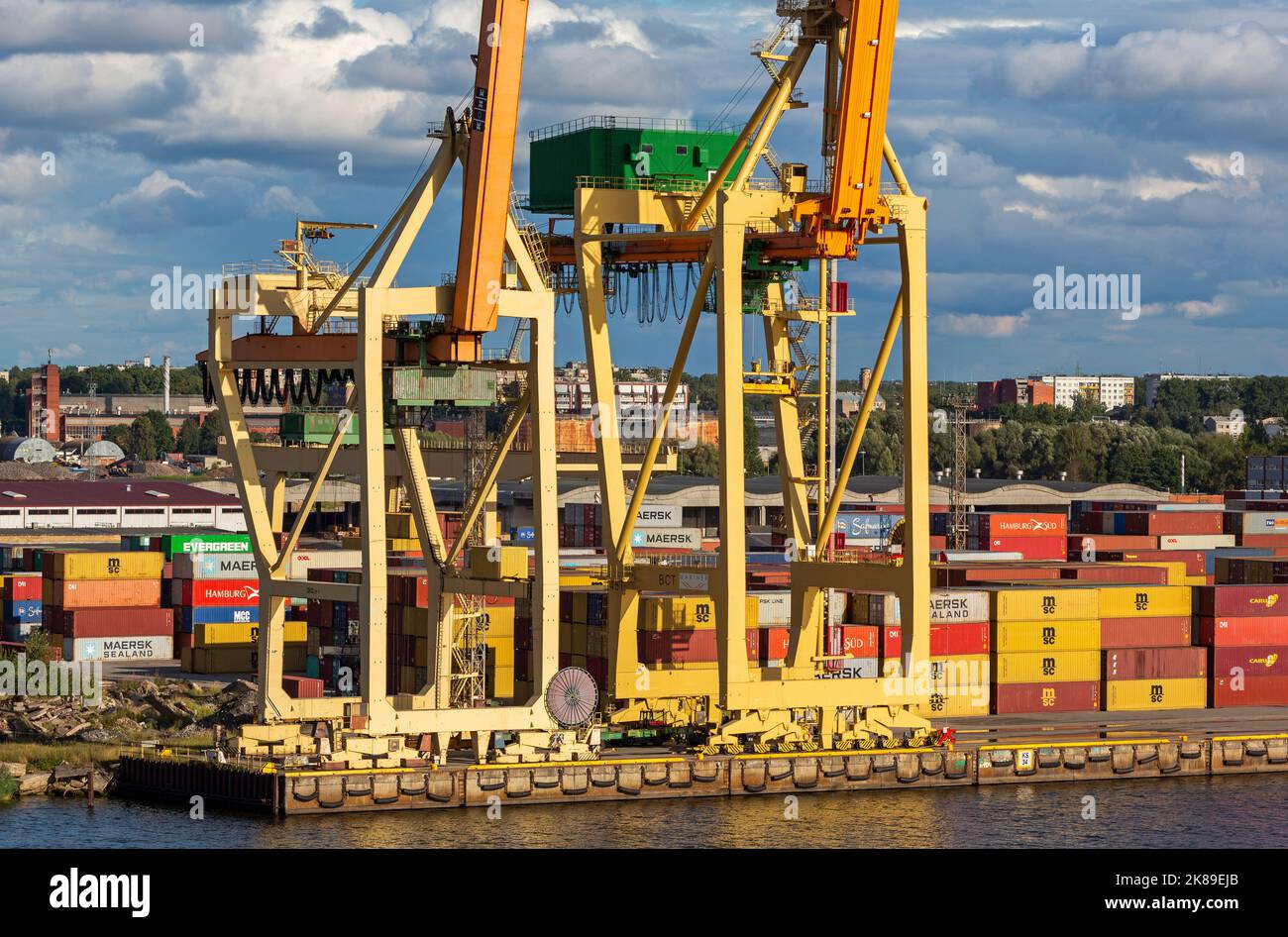 Baltic Container Terminal, Riga, Latvia, Europe Stock Photo - Alamy