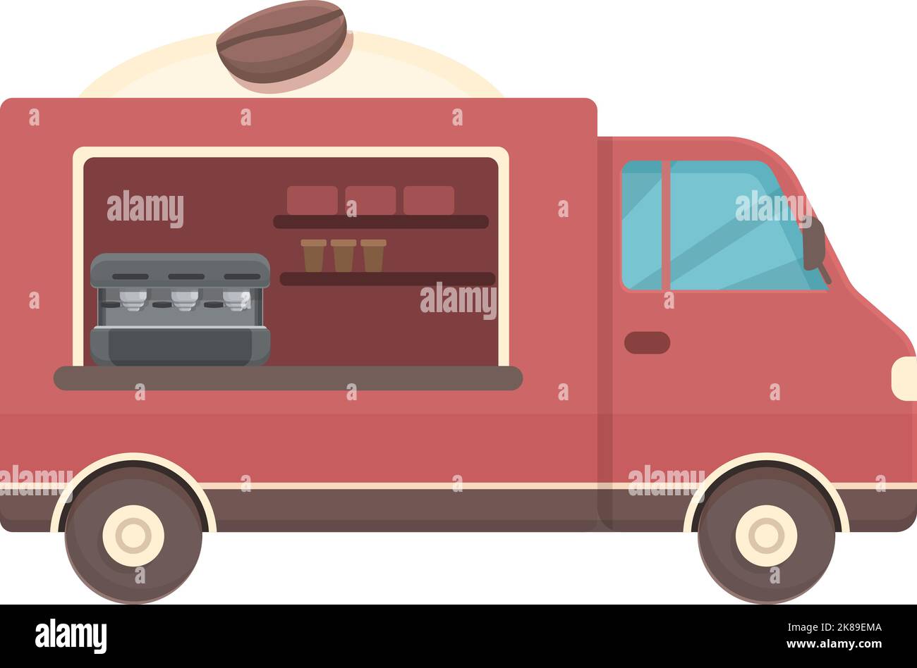 Food truck icon cartoon vector. Street coffee. Market shop Stock Vector ...