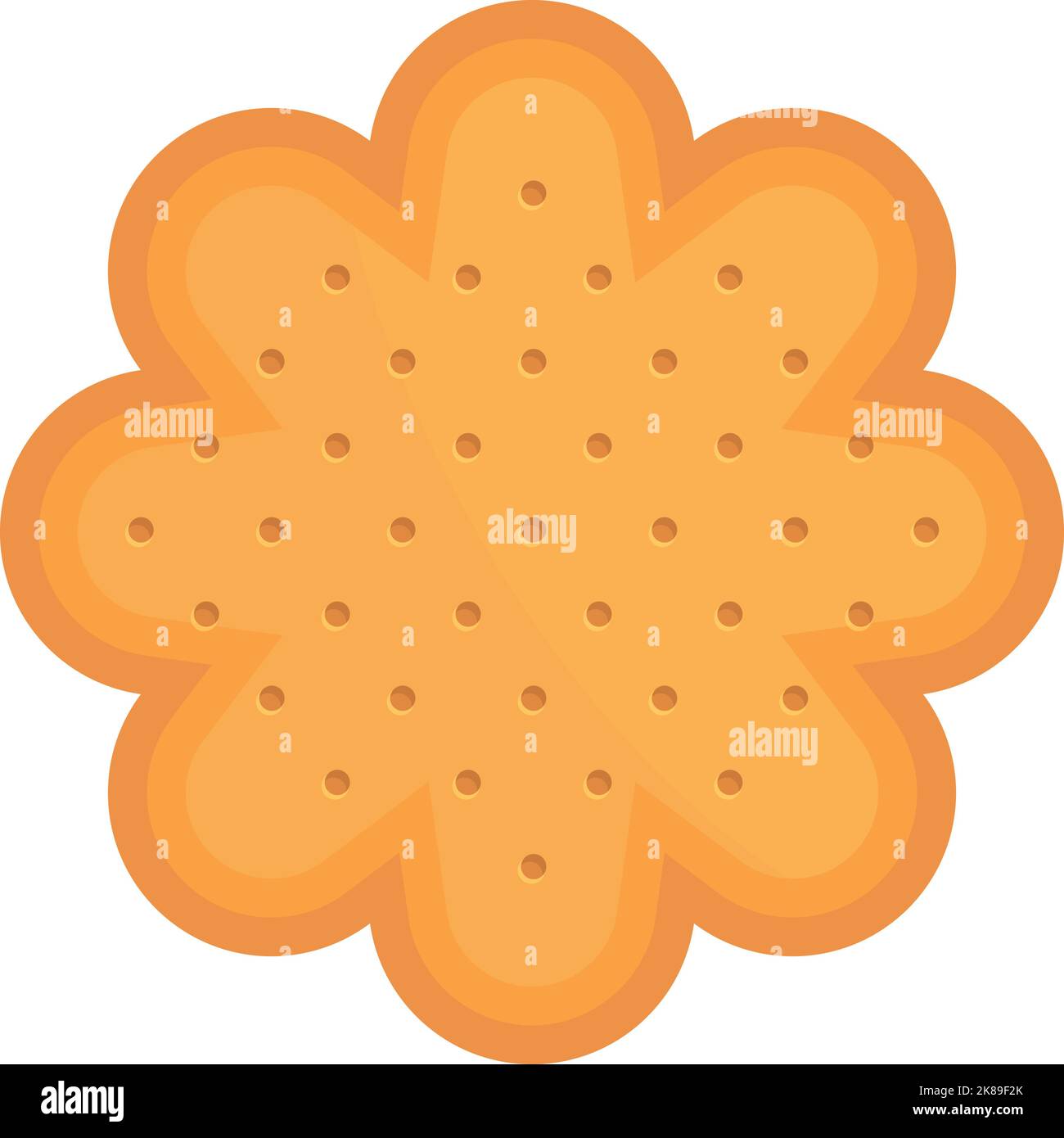 Flower cracker icon cartoon vector. Cookie food. Biscuit snack Stock ...