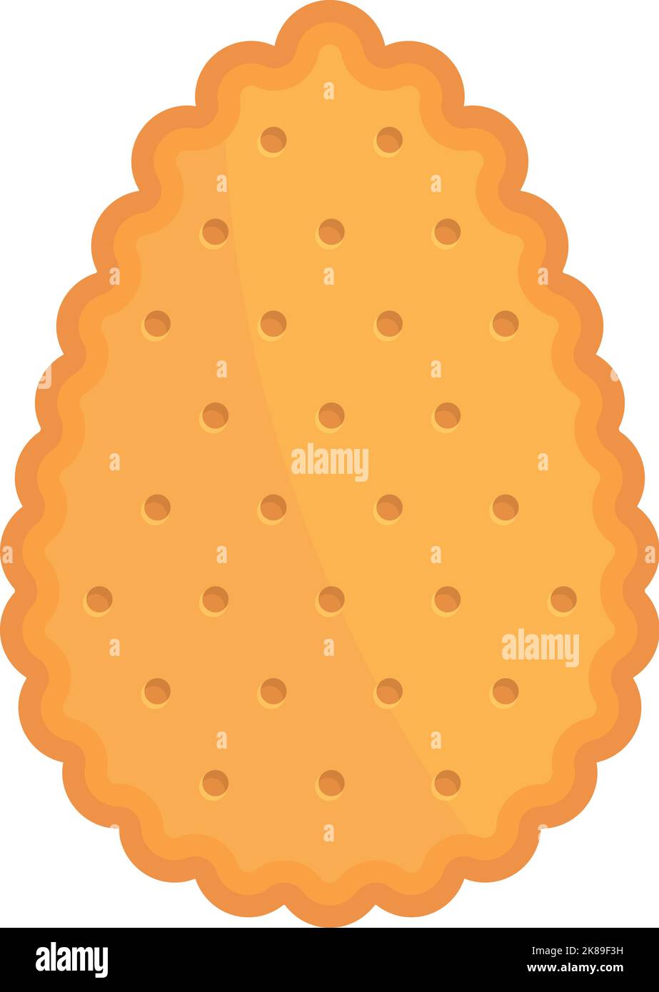 Egg cracker icon cartoon vector. Cookie food. Biscuit snack Stock ...