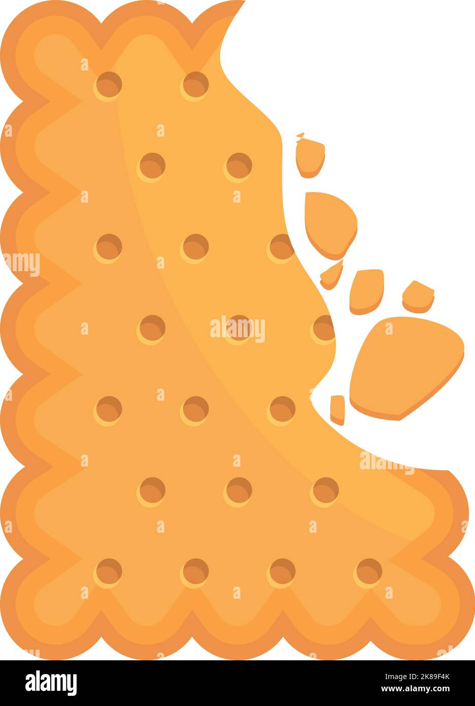 Cracker icon cartoon vector. Cookie food. Cake snack Stock Vector Image ...