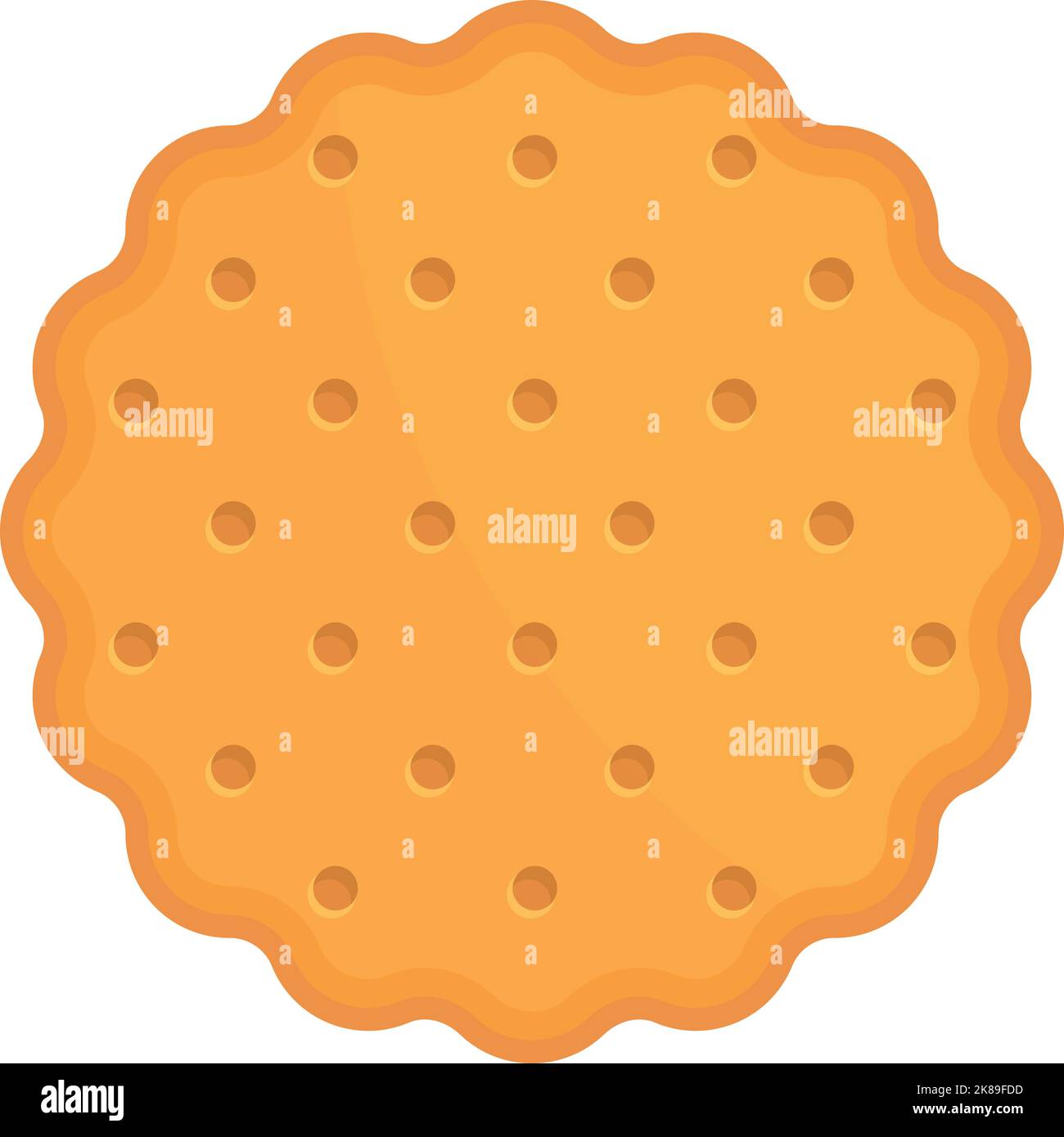 Round biscuit icon cartoon vector. Food snack. Sugar chip Stock Vector ...