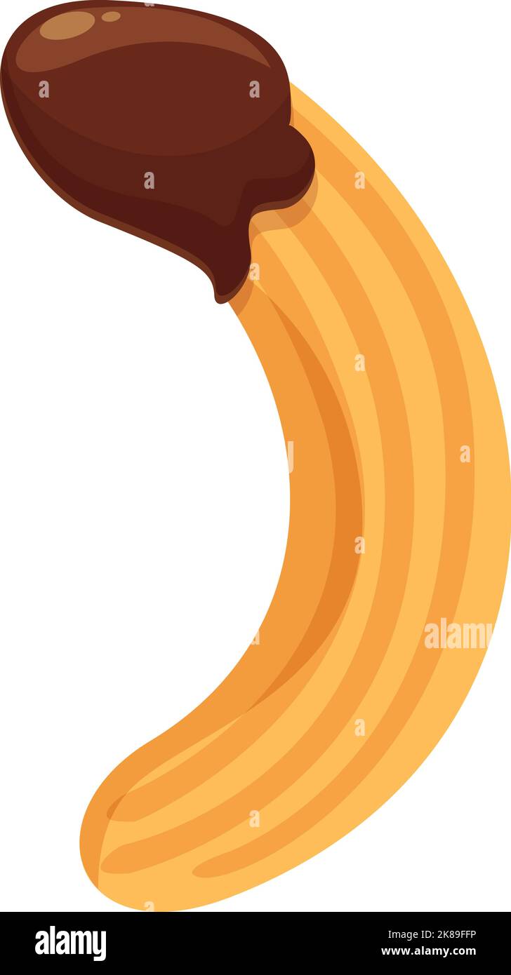 Chocolate churro icon cartoon vector. Spanish food. Menu cake Stock ...