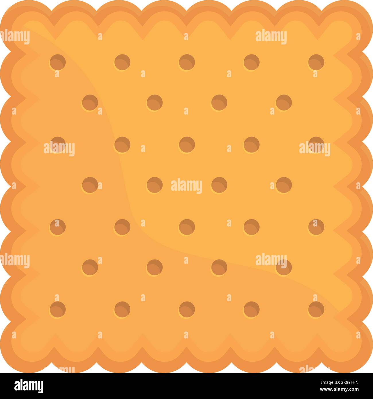 Square cracker icon cartoon vector. Cookie food. Sweet sugar Stock ...