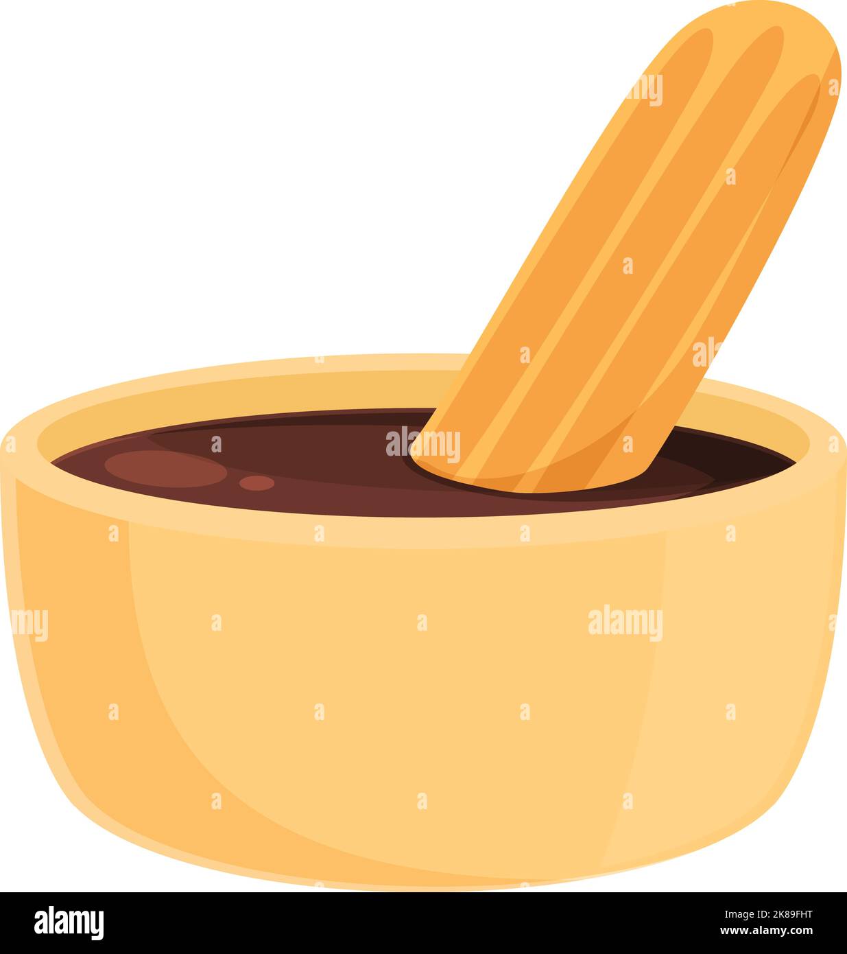 Mexican churro icon cartoon vector. Pastry food. Cake spain Stock ...