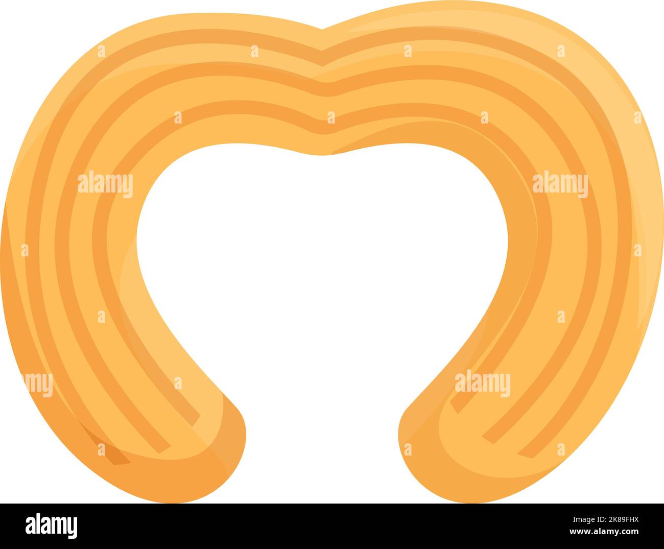Heart churro icon cartoon vector. Chocolate pastry. Food menu Stock ...