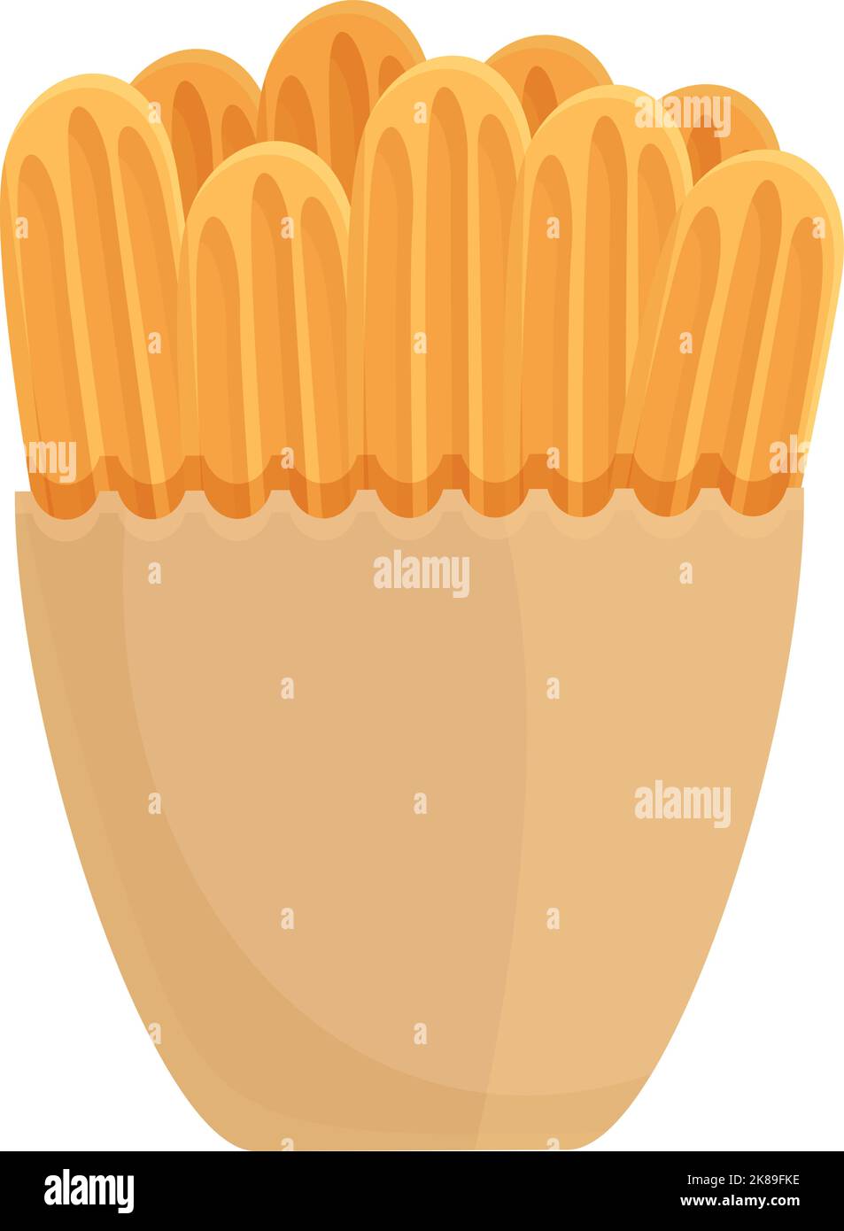 Star churro icon cartoon vector. Spanish food. Mexican food Stock ...