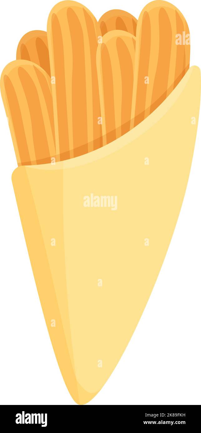 Caramel churro icon cartoon vector. Pastry food. Mexican cake Stock ...