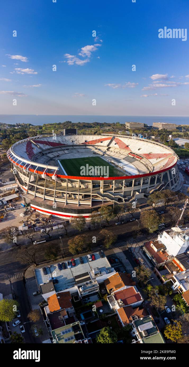 Mas Monumental Stadium, home of Club Atletico River Plate in Nuñez ...