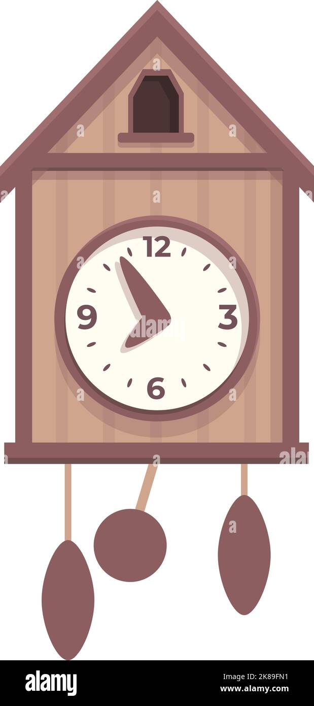 Cuckoo watch icon cartoon vector. Old clock. Wall time Stock Vector ...