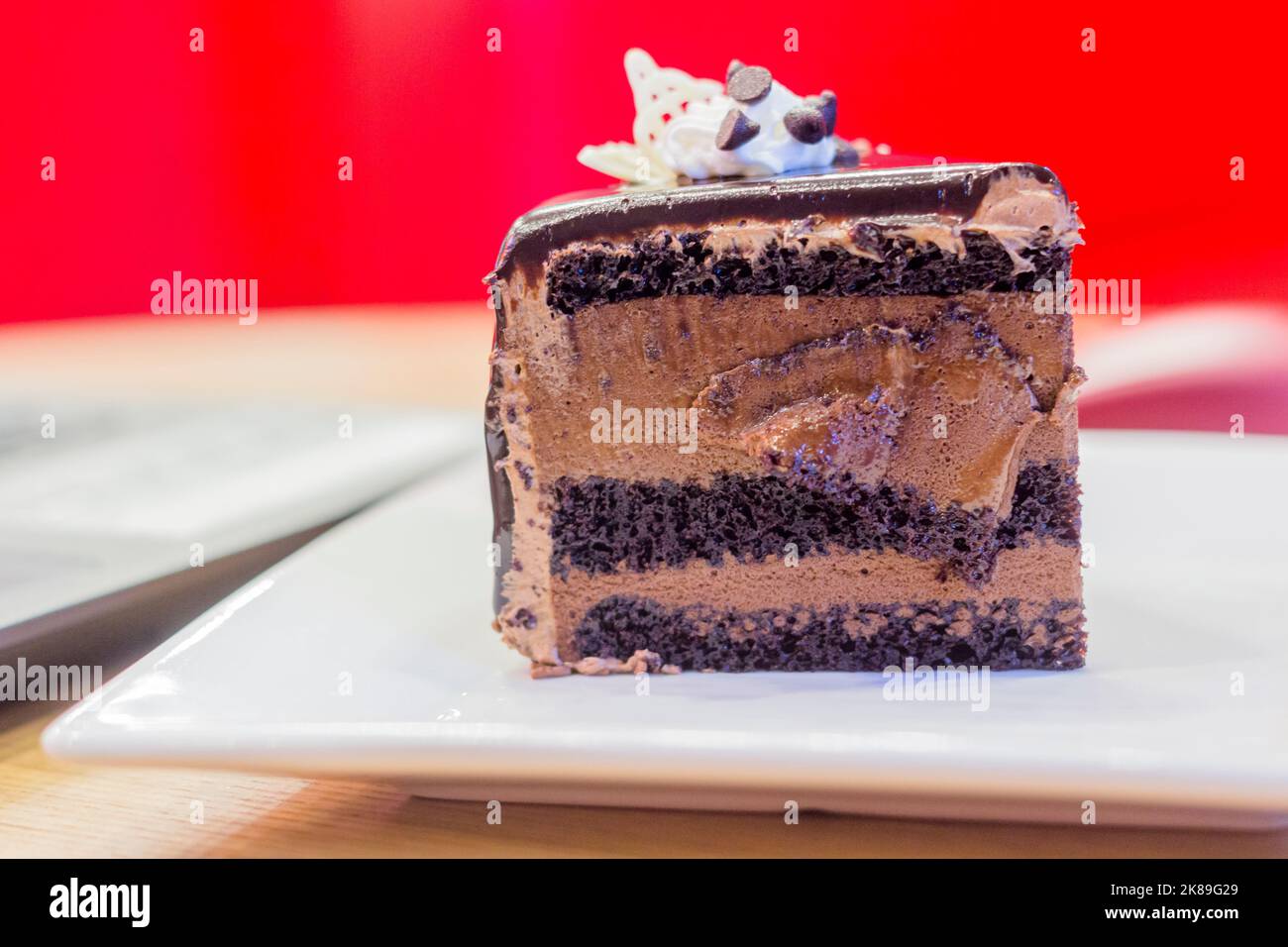 A cake slice at a hotel buffet in Cebu City, Philippines Stock Photo ...