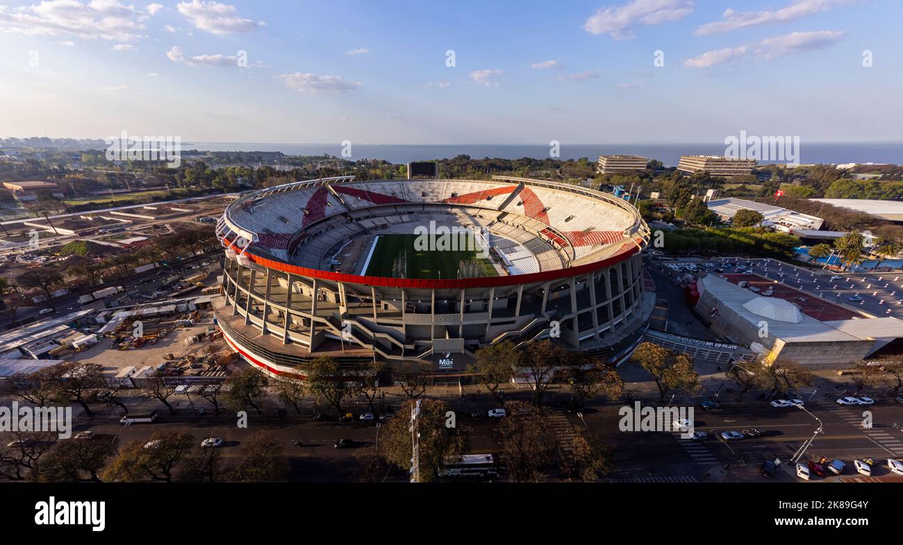 Mas Monumental Stadium, home of Club Atletico River Plate in Nuñez ...