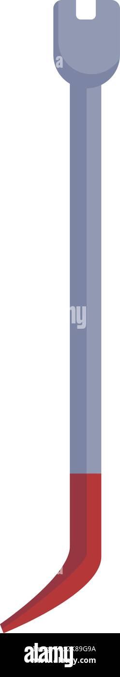 Work crowbar icon cartoon vector. Steel tool. Metal construction Stock ...