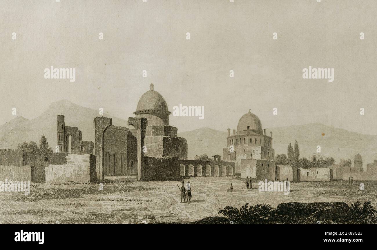 Ruins of the enclosure of the mosque and mausoleum of the eighth ...