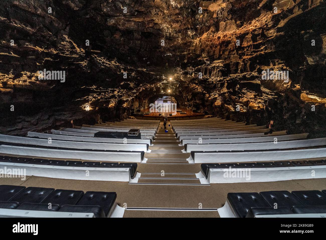 Famous tourist attraction - Los Jameos Del Agua. Concert hall in the ...