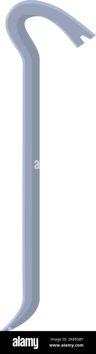 Bar crowbar icon cartoon vector. Hand metal. Steel tool Stock Vector ...