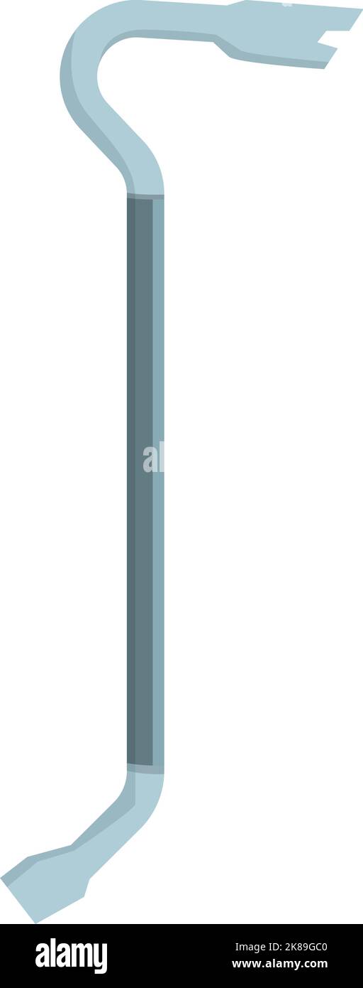 Breaking crowbar icon cartoon vector. Hand design. Steel tool Stock ...