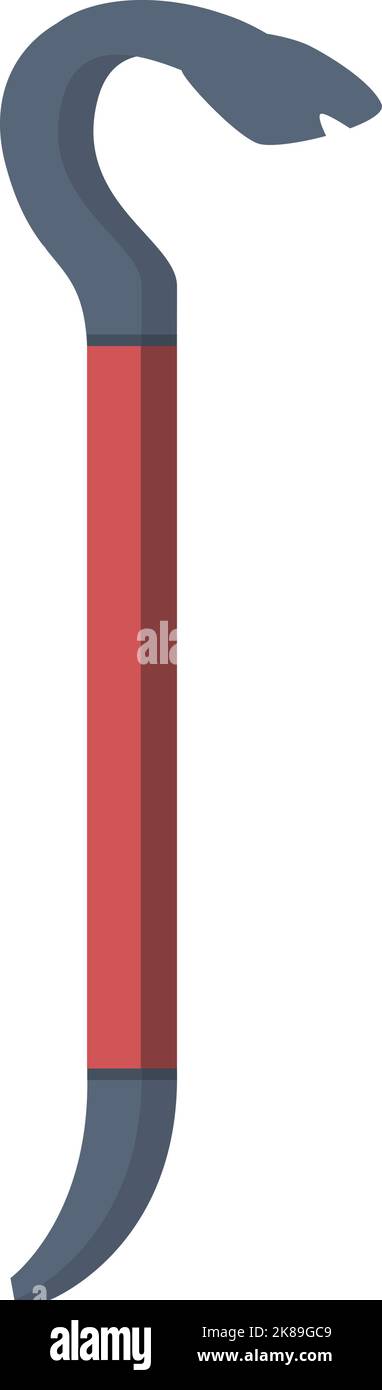 Steel crowbar icon cartoon vector. Crime tool. Metal work Stock Vector ...