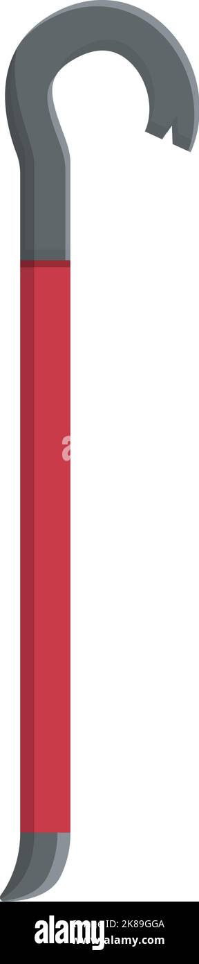 Crowbar icon cartoon vector. Hand construction. Work metal Stock Vector ...